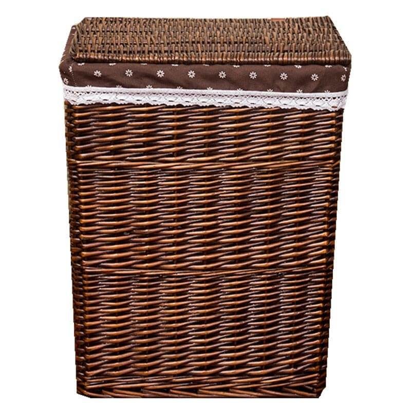 Grey Wicker Laundry Basket With Lid The Wicker Home®
